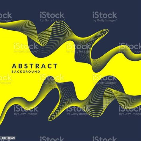 동적 파도 함께 추상 기하학적 배경입니다 벡터 일러스트 레이 션 3차원 형태에 대한 스톡 벡터 아트 및 기타 이미지 3차원 형태 가상현실 과학 Istock