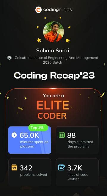 Coding Recap23 Coding Ninjas Soham Surai