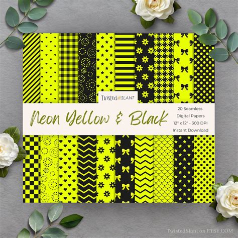 Neon Digital Papers Instant Download Seamless Geometric Pattern