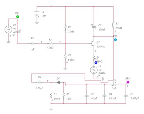 Multisim Circuit For Am Modulation And Demodulation Circuit Diagram