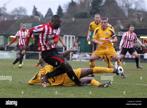 Tambeson Eyong Of Hornchurch In Action Afc Hornchurch Vs Sutton