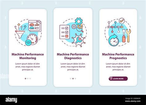 Digital Twin Tasks Onboarding Mobile App Page Screen Stock Vector Image