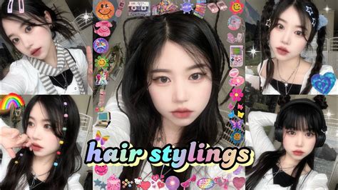 아이돌st 7가지 긴머리 헤어 스타일링 같이 해보지 않을래 ﾟ♡̷̷ﾟ🎀똑딱핀 스타일링 체육대회 축제 페스티벌