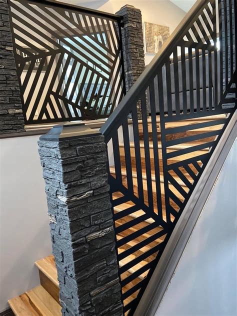 geometric railing insert dxf file etsy