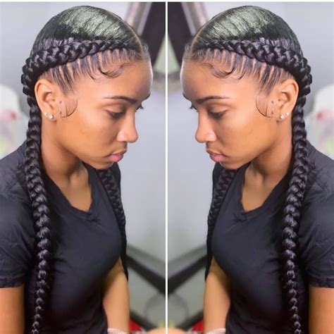 Two Braids Hairstyles Black