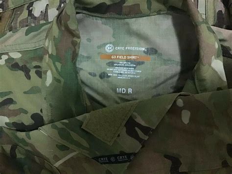 Crye Precision Field Shirt G3 Multicam Medium Regular With Velcro Name