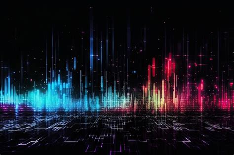 Premium Ai Image Digital Glitch With Pulsing Lights And Futuristic Atmosphere Created With