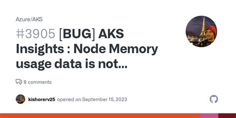 [bug] aks insights node memory usage data is not relaiable · issue