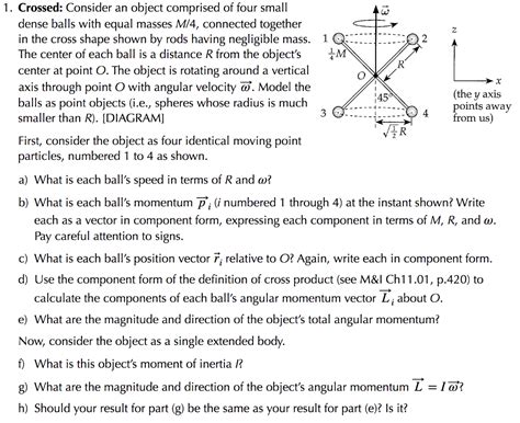 Solved 13 Cf N 1 Crossed Consider An Object Comprised Of