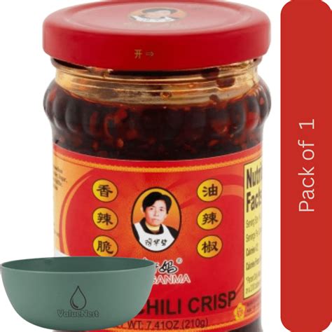 Laoganma Spicy Chili Crisp Sauce 7 41 Fl Oz With Bowl By Value Nest