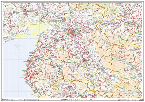 Carlisle Ca Postcode Wall Map Xyz Maps