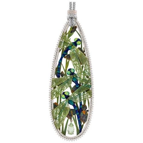 Diamond Ruby Gold Platinum Dragonfly Pendant At 1stdibs Dragonfly