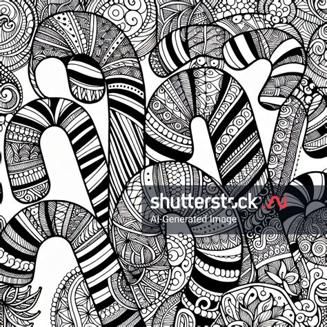 Black White Outline Zentangle Design Candy Ai Generated Image 2523769839 Shutterstock