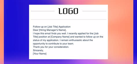 Application Follow Up Email