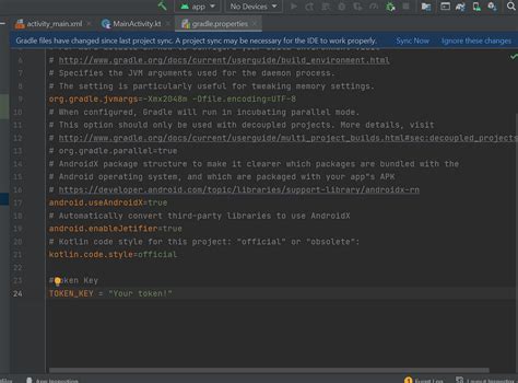 menyimpan token key di gradle properties kotlin android radian ym medium
