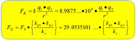 Two Equivalent Formulas Of Coulombs Law Fk Coulomb Interaction