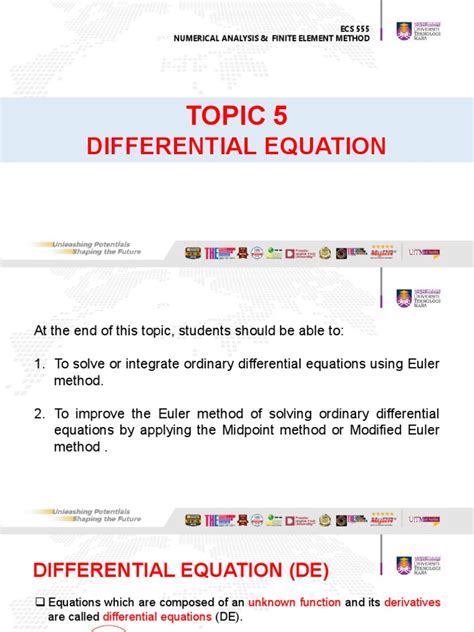 week 9 topic 5 ode pdf ordinary differential equation