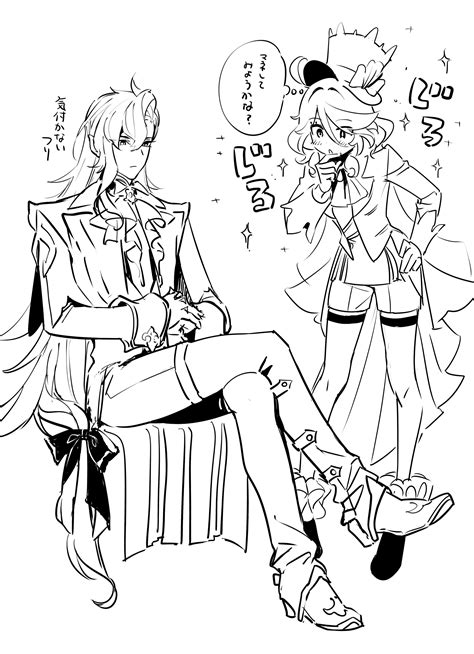 Furina And Neuvillette Genshin Impact Drawn By Sabi Riw Danbooru