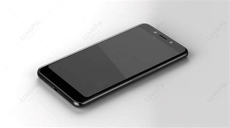 흰색 배경에 전체 검정색 화면이 있는 스마트폰 모형의 놀라운 3d 렌더링 놀라 배경 하얀색 배경 전체 배경 이미지 Hd