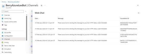 Not Able To Test My Bot In Test In Web Chat Microsoft Qanda