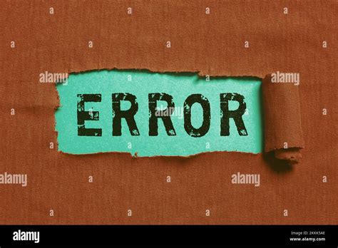 Text Showing Inspiration Error Internet Concept Mistake Condition Of