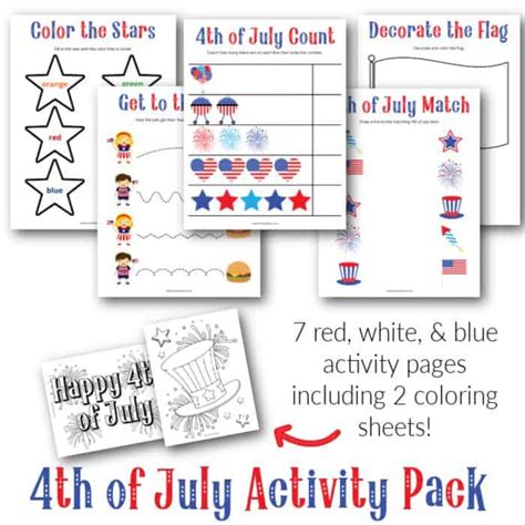 Free Printable 4th Of July Activity Sheets Mama Kenna