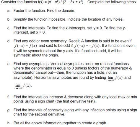 Solved Consider the function f x x x² 2 3x x² Chegg com