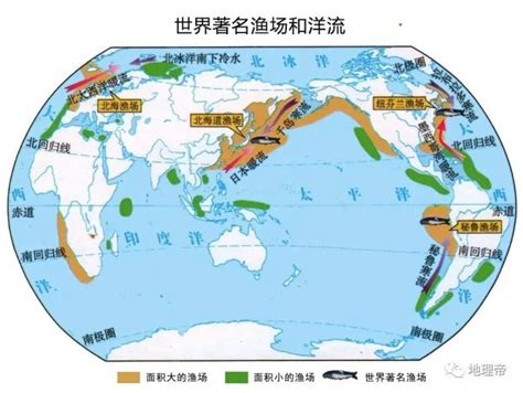 世界洋流图 地球洋流分布及名称图 资料巴巴网