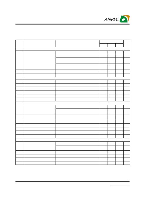 Apw8868b Datasheet626 Pages Anpec Ddr2 And Ddr3ddr3l Synchronous
