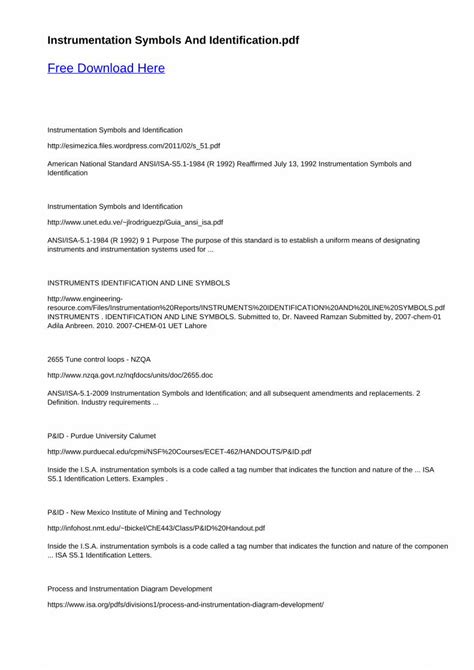 PDF Instrumentation Symbols And PDF FileInstrumentation Symbols And