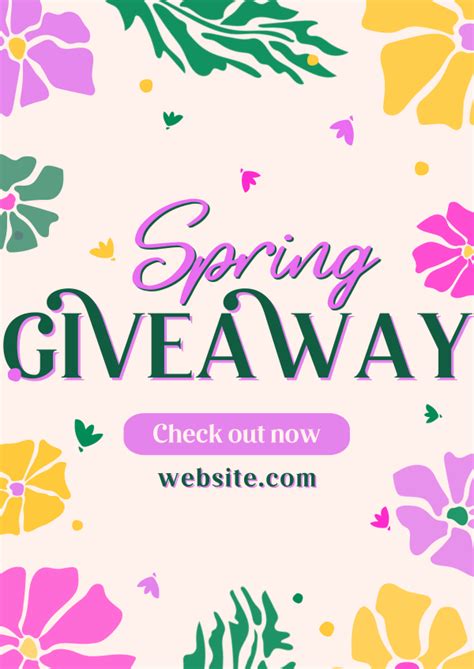 Spring Giveaway Flowers Letterhead Letterhead Maker Brandcrowd