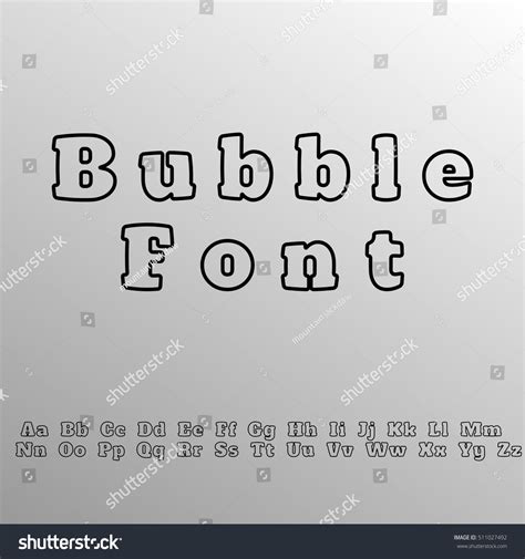 Font Typeface Script Bubble Font Modern Stock Vector Royalty Free 511027492 Shutterstock