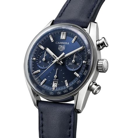 Tag Heuer Carrera Chronograph 39mm Mens Watch Blue Cbs2212 Fc6535 Mayors