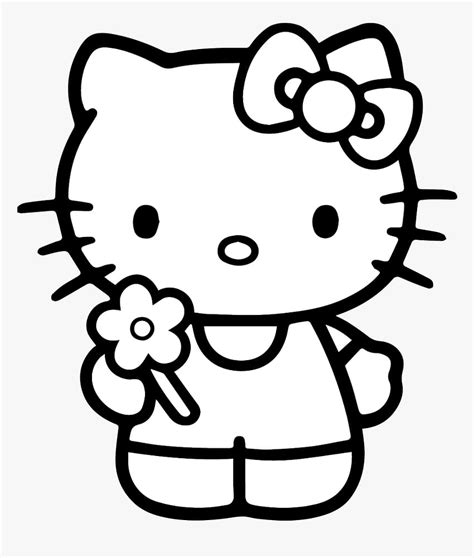 Hello Kitty Black And White Clip Art Hello Kitty Sanrio Drawing Png