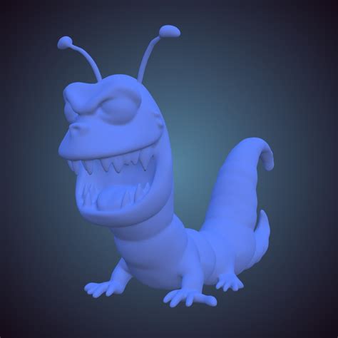 Stl File Angry Worm 😡 ・template To Download And 3d Print・cults