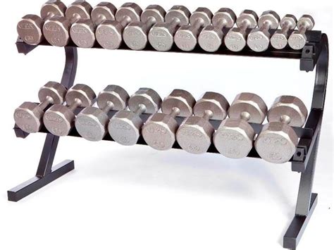 Troy Vtx 5 50lb Ergonomic Dumbbell Set With Rack Adamant Barbell