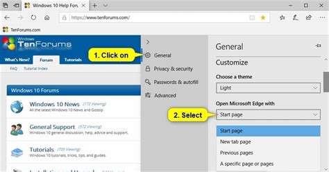 Change Startup Page In Microsoft Edge Tutorials