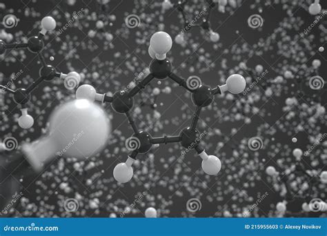Cyclopentadiene Molecule Scientific Molecular Model 3d Rendering Stock Illustration