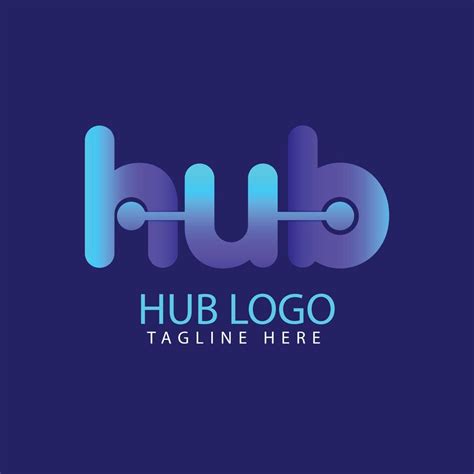 Hub Logo Design Template Vector 14304580 Vector Art At Vecteezy