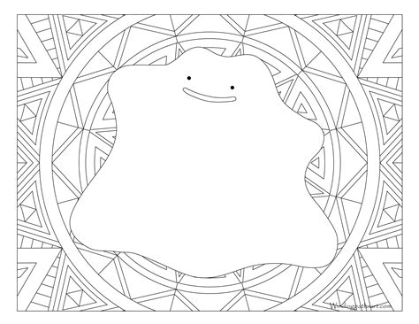 132 Ditto Pokemon Coloring Page ·
