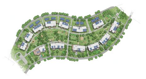 Architectural Site Plan Showcasing A Residential Community Layout