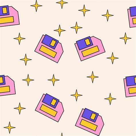 Premium Vector Groovy Seamless Pattern Retro Background 90s Style