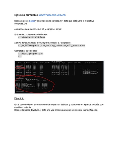 Ejercicio Insert Delete Update 1 Pdf Postgre Sql Bases De Datos