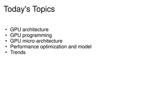 Ppt Graphics Processing Unit Gpu Architecture And Programming Powerpoint Presentation Id