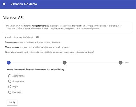 Github Pacoitavibrationapidemo This Project Is A Demo To Show How The Vibration Api Works
