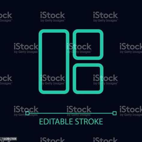 Content Arrangement Pixel Perfect Color Linear Ui Icon For Dark Theme Stock Illustration