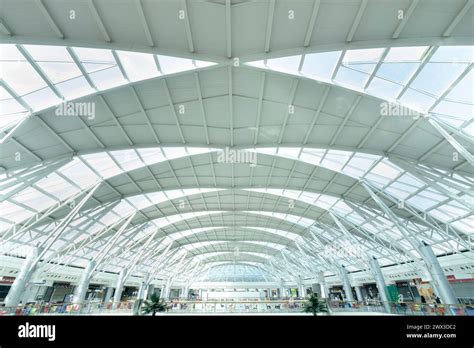 Inside Of The Jeddah Airport Hajj Terminal At Night In Jeddah Saudi