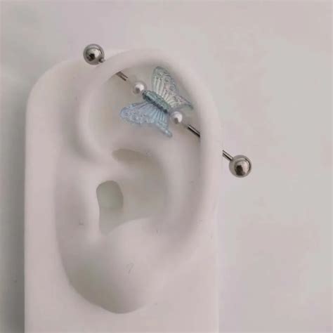 Cute Industrial Ear Piercing