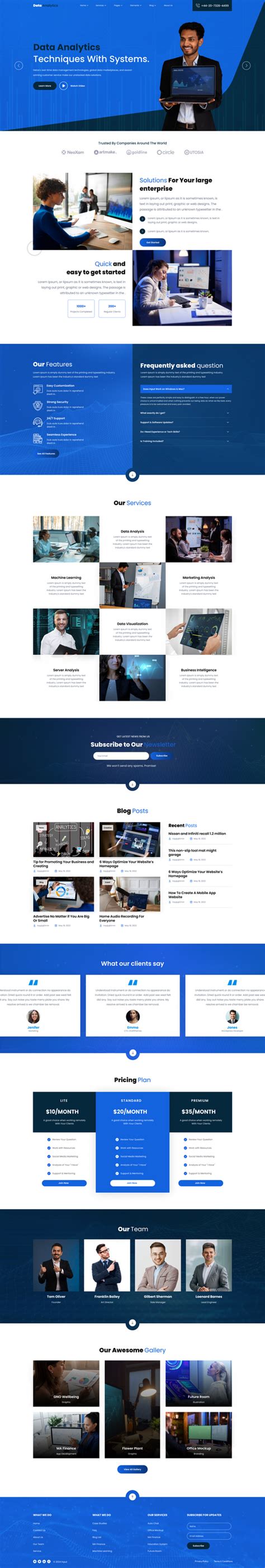Data Analytics Wordpress Theme Misbah Wp
