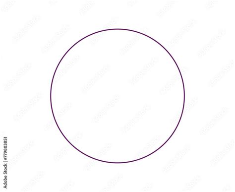 Circle Shape Outline Stroke Purple Symbol Vector Illustration Stock Vector Adobe Stock
